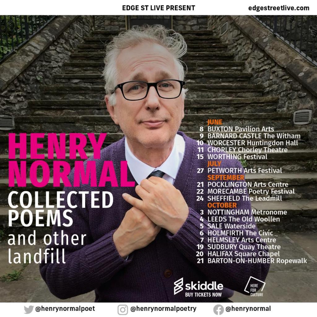 Henry Normal Collected Poems and other landfill UK tour | Flapjack Press